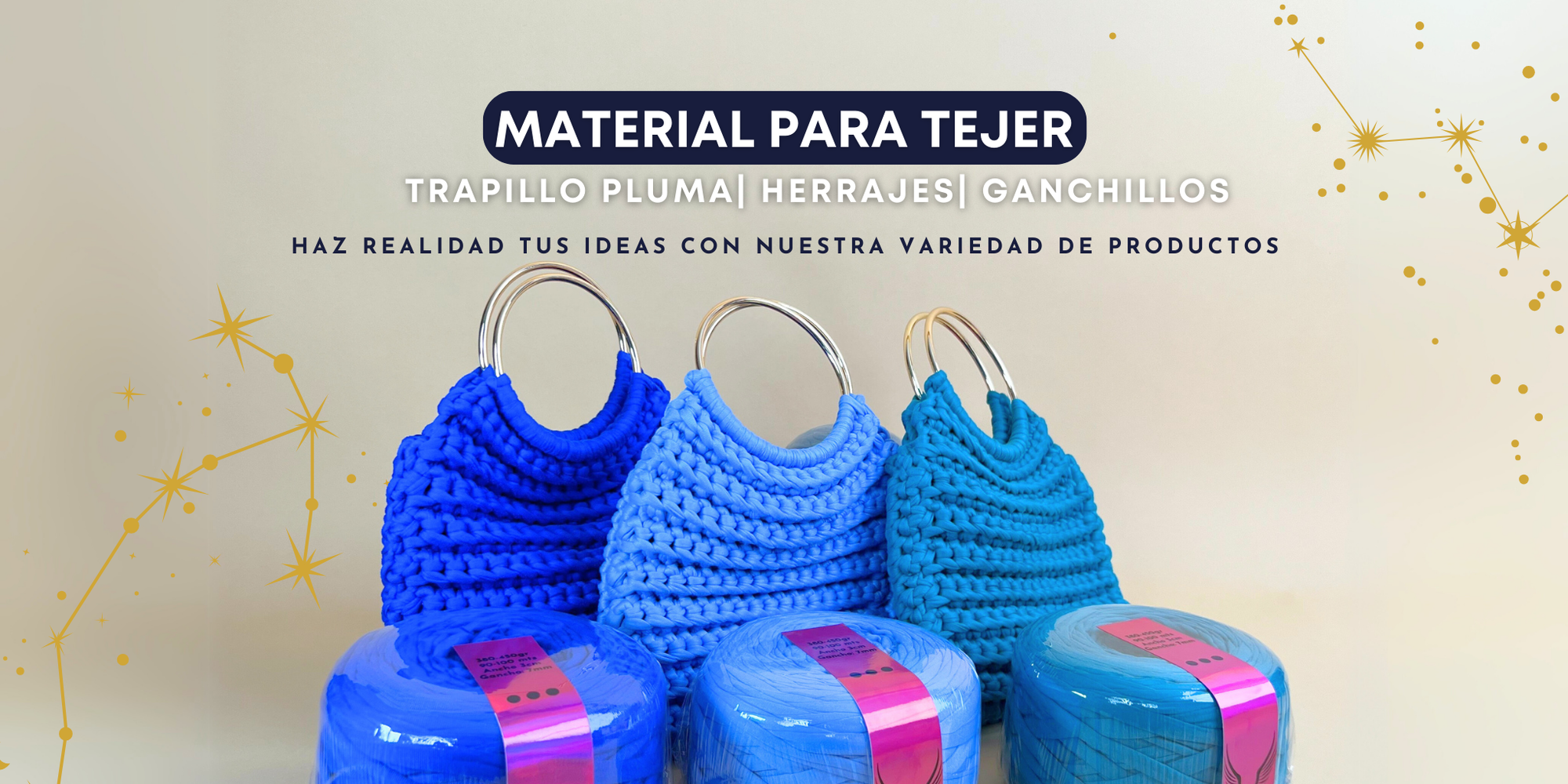 Material para Tejer a Crochet con Trapillo- TheVAVIg
